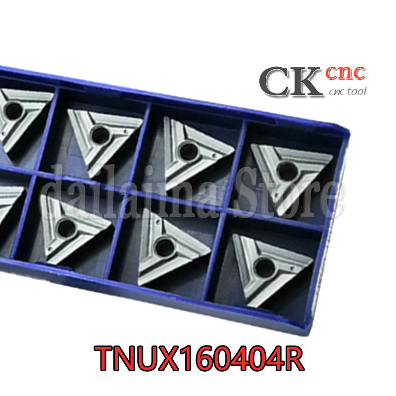 50Pcs TNUX160404R NN LT10 TNUX1604สามเหลี่ยมเครื่องกลึงใส่ตัดการหมุนคาร์ไบด์ที่ระบุได้แทรก ...