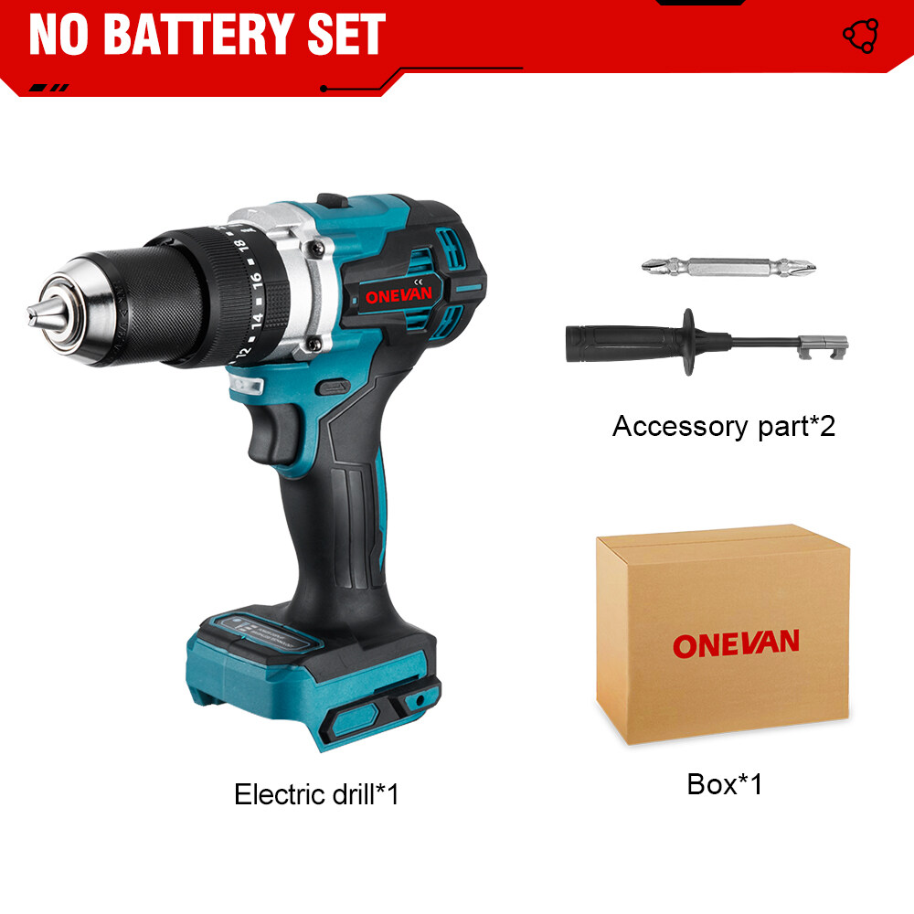 ONEVAN 13MM 650NM Brushless Electric Drill Cordless Screwdriver Impact ...