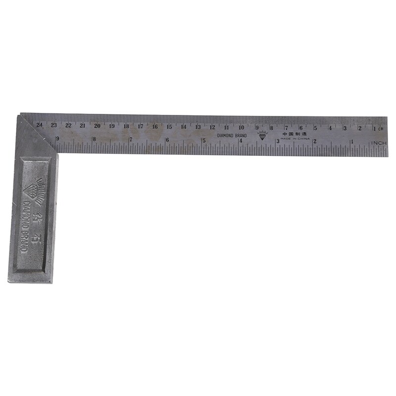 90 Degree 25cm Length Stainless Steel L-Square Angle Ruler - pokwqw ...