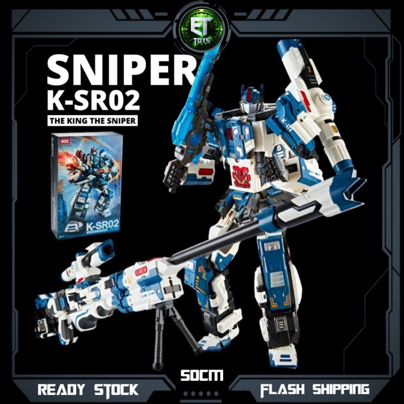 NBK K-SR02 The King of The Sniper KSR02 Transformers Blue Rifle Big Gun ...