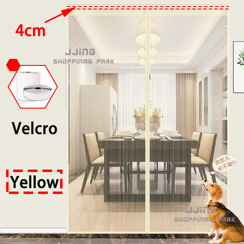 Reinforced Magnetic Screen Door, Anti Mosquito Curtain mesh for door ...