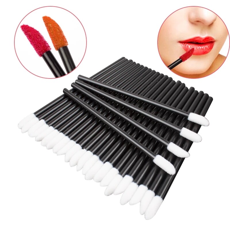 DORISNA 50Pcs Disposable Hollow Lip Brush Soft Lipstick Wands ...