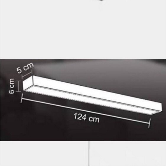 BSLight T8 Linear Fitting Office Hanging Light Pendant LED Black or ...