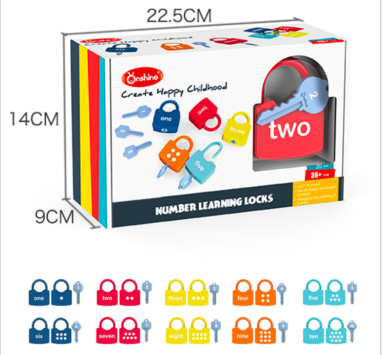 Onshine Children Kids Alphabet Number Learning Locks Toy Alphanumeric ...