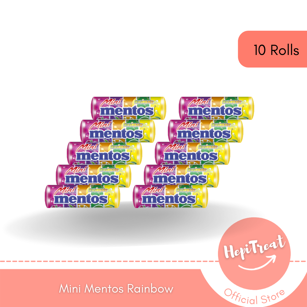 Mini Mentos Roll Candy Sweets Rainbow / Mix Fruits /Mint - 10pcs ...