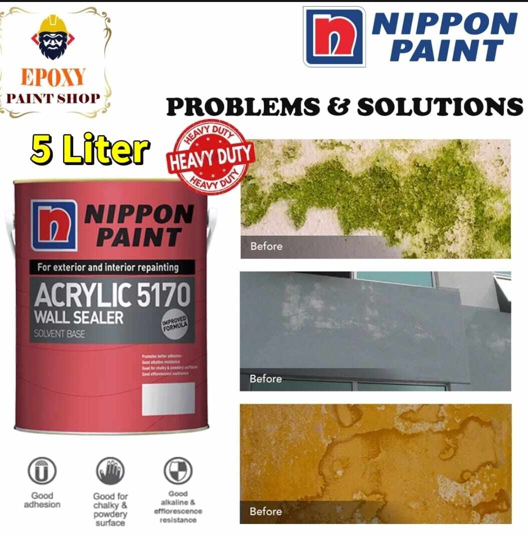 5L Nippon Acrylic 5170 Wall Sealer | Lazada