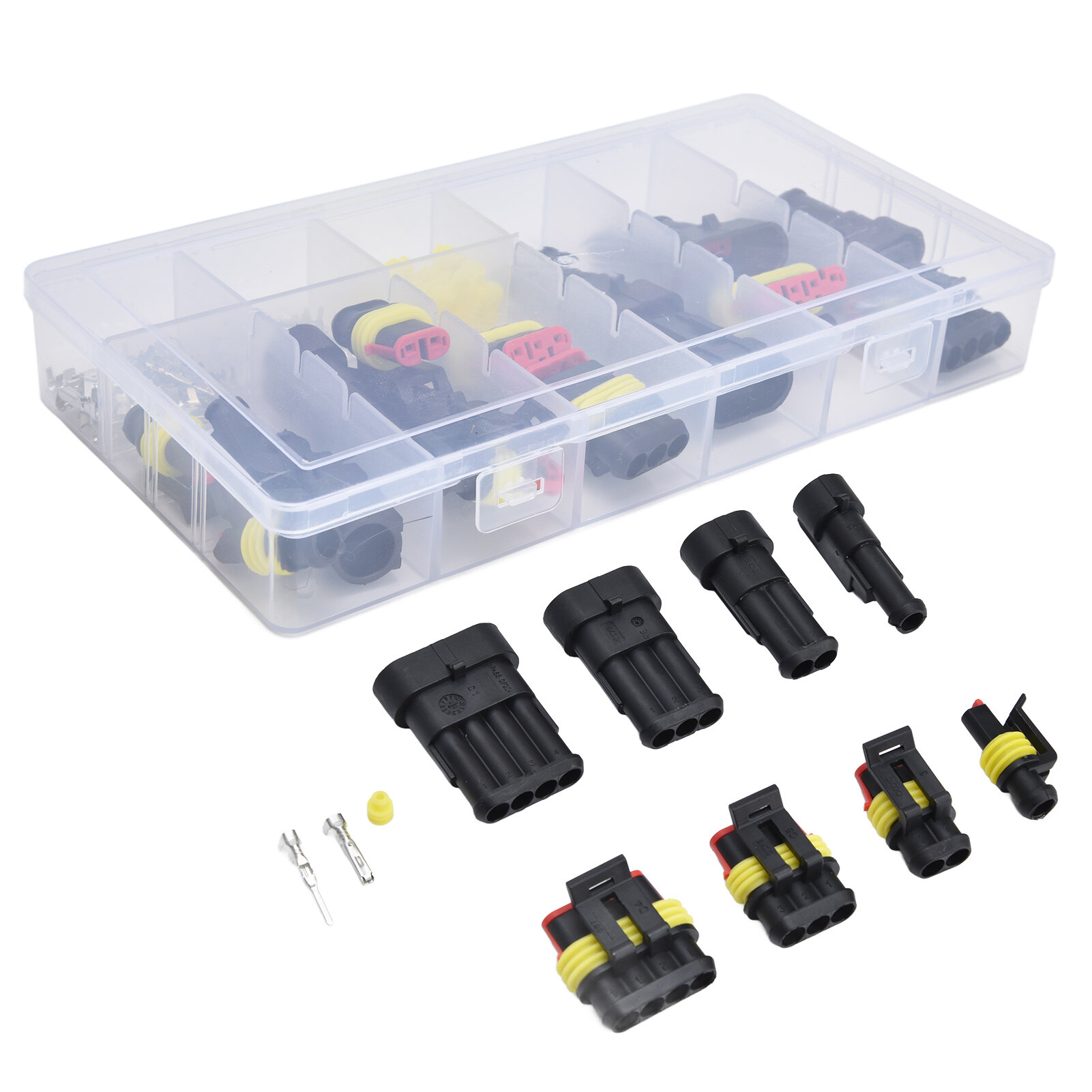 96Pcs Wire Connector Plug Assortment Kit Automotive Waterproof ...