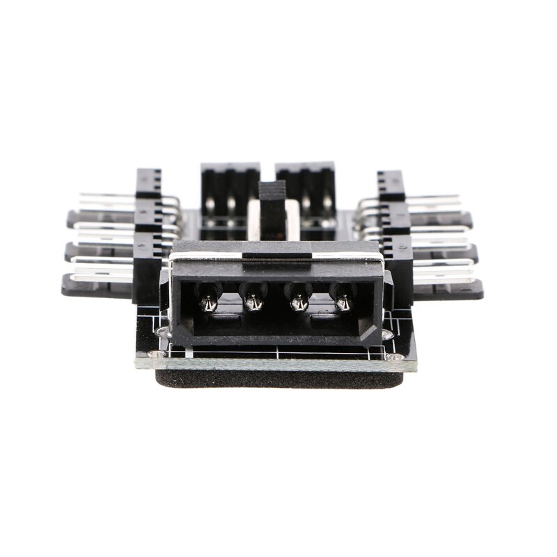 PC IDE Molex 1 ถึง 8 WAY Splitter พัดลมระบายความร้อน HUB 3-Pin 12 โวลต์ ...