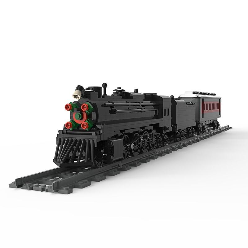 MOC Polar Express Train Building Blocks Kit Track Raliway Vehicle Super ...