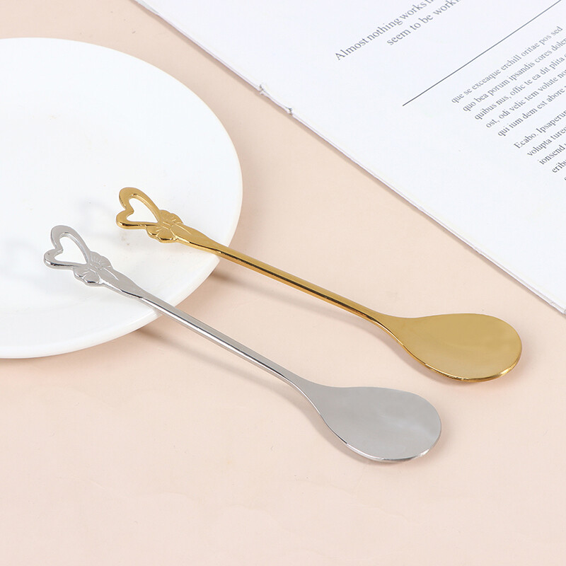 CK Love Shape Handle Stainless Steel Coffee Mini Ice Cream Dessert ...