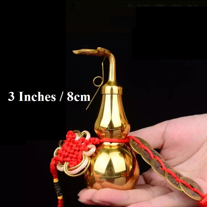 [Scent Memory ]Feng Shui Golden Gourd Copper Hu Lu Wu Luo with 5 ...