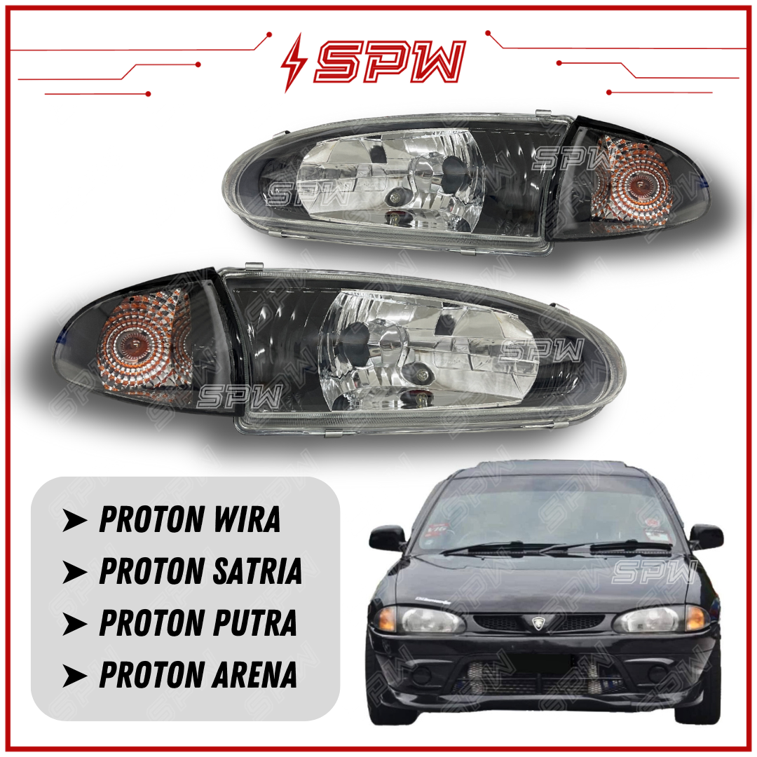 Proton Wira Satria Putra Arena Crystal Glass Headlamp Headlight SE ...
