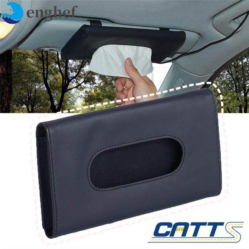 （enghef）slim tissue box black fashion leather car tissue box holder ...