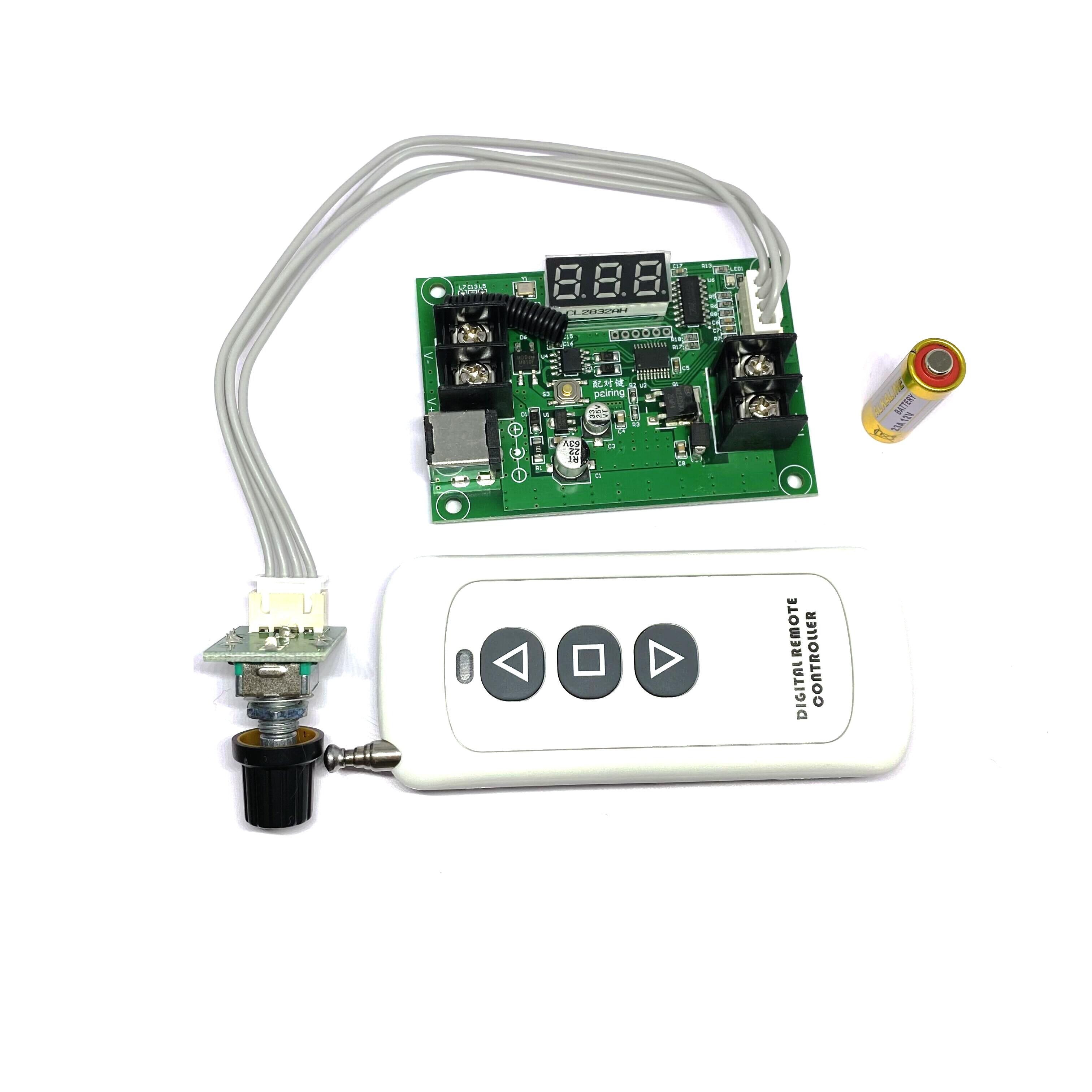 12V 24V 433M Wireless Remote Control DC Motor Speed Controller PWM ...