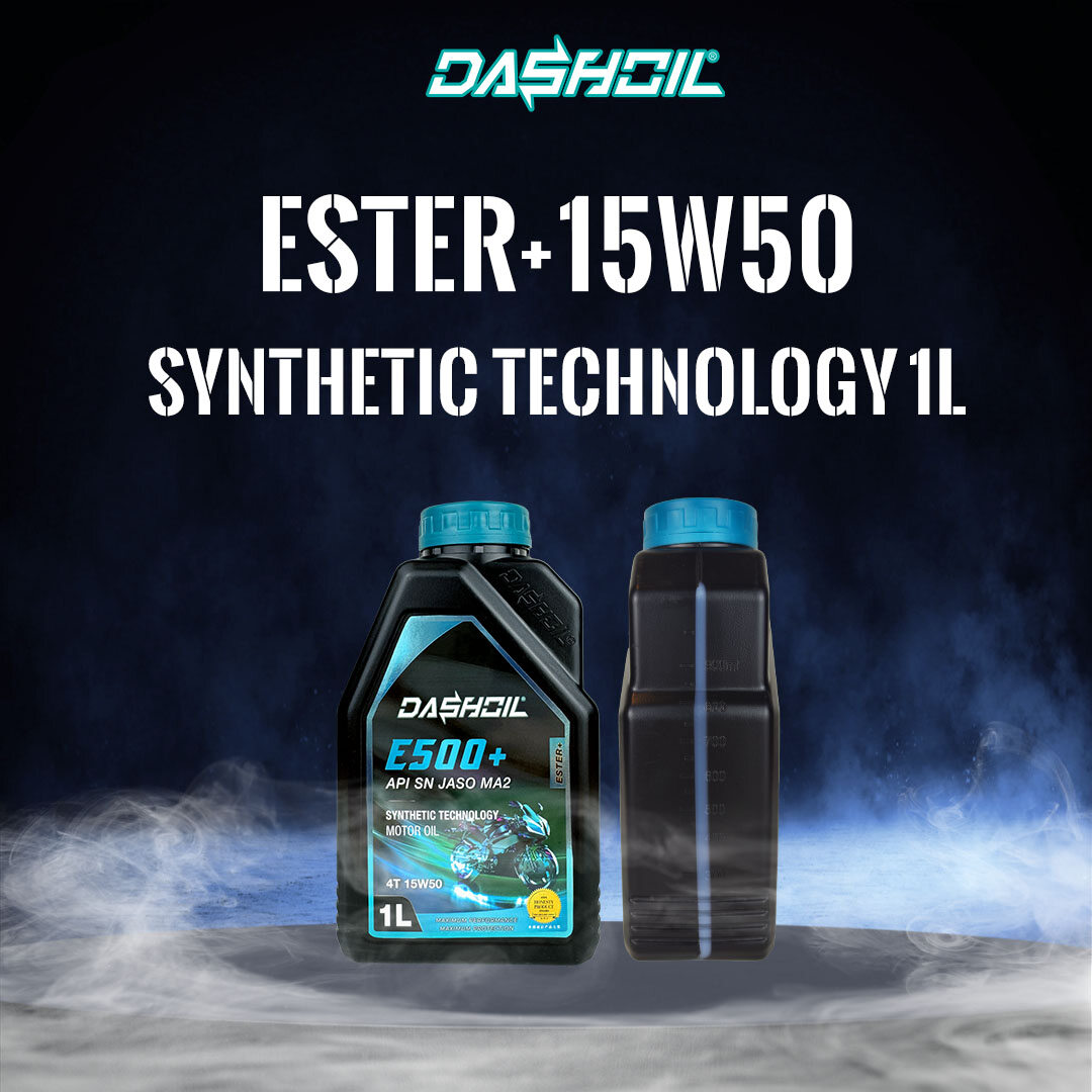 DashOil Ester+ E500+ 4T 15w50 1L Semi Synthetic SN Motorcycle Engine ...
