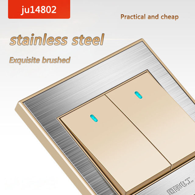 86 type 1/2/3/4 Gang 2 Way button switch panel wall switch socket ...