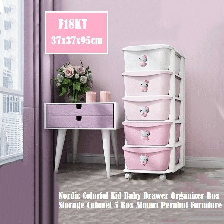 👉 READY STOCK 👉🇲🇾 Nordic Drawer Storage Cabinet Box Almari Perabut ...