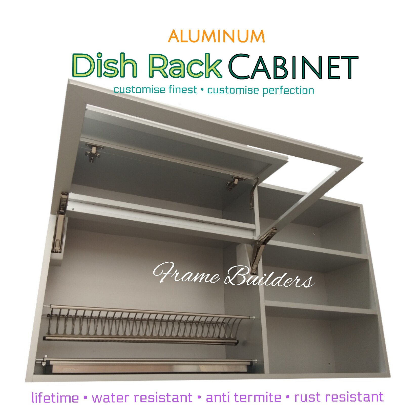 [PRE-ORDER]Dish Rack Cabinet/Aluminum Dish Rack Cabinet/Wall Mounted ...