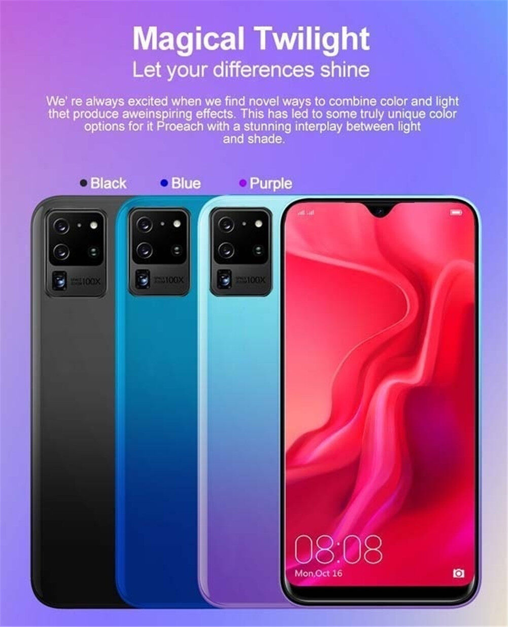 S30u + 6.5 นิ้วมาร์ทโฟน 12GB RAM + 512GB ROMจดจำใบหน้าได้อย่างรวดเร็ว ...