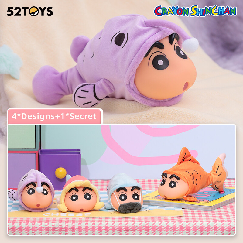 52TOYS CRAYON SHINCHAN Floppy Fish Series Blind Box Figure Toy | Lazada ...
