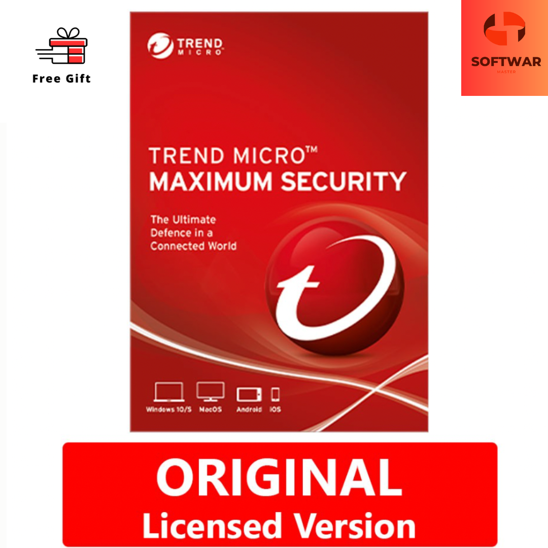 [ GENUINE ] Trend Micro MAXIMUM Security 2023 - 1 Year 3 PC + Mystery GIFT [NEW UNREGISTERED KEY ...