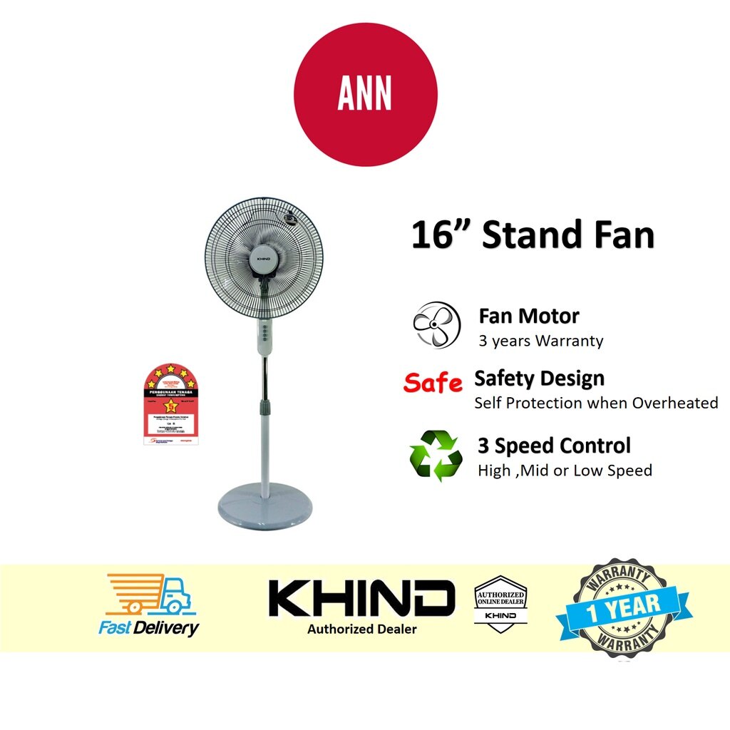 [Good Packing] Khind 16 Stand Fan with Timer and 5 star Energy Saving ...