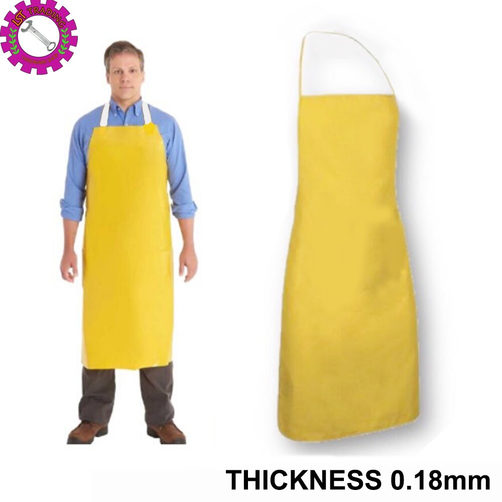 Pvc Apron 0.18mm thick / Bush cutter apron / apron plastik / Baju apron ...