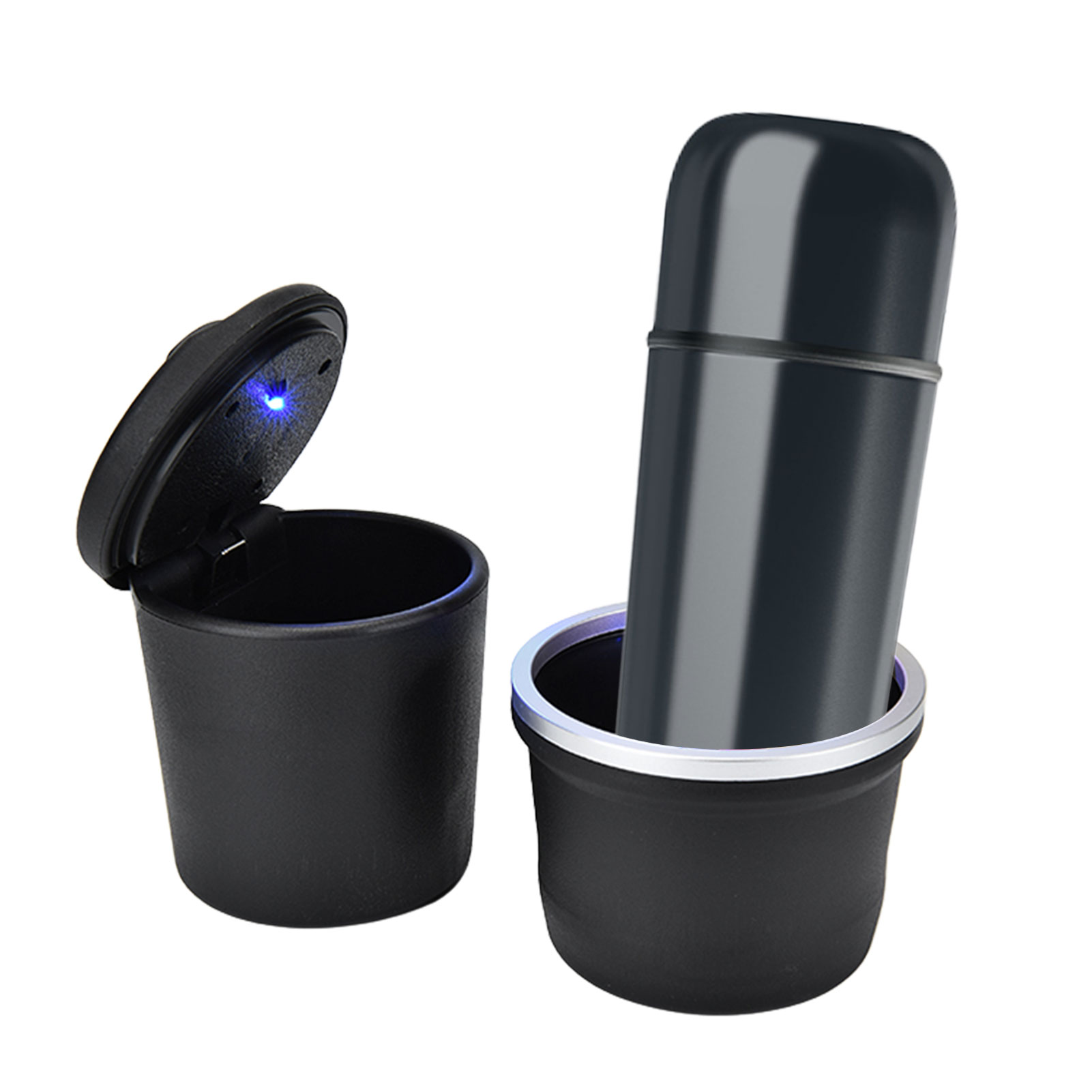 Asbak Auto dengan Asbak Kereta Cahaya Led dengan Tudung Bau Bukti ...