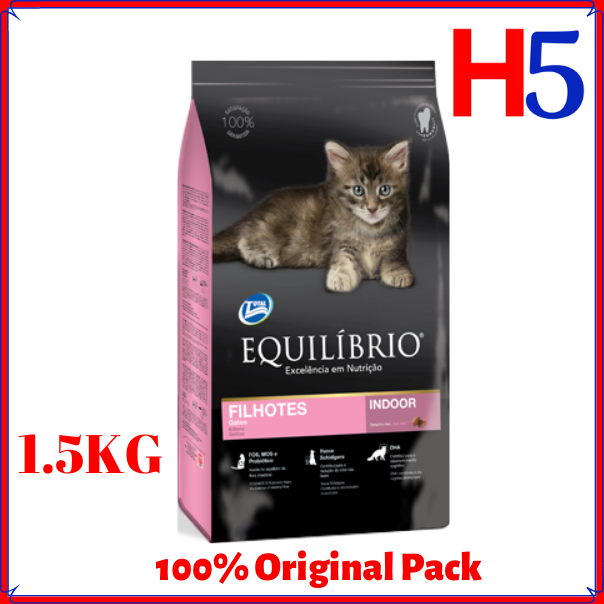 EQUILIBRIO Kitten 1.5KG Dry Cat Food Makanan Kucing Pet Food Complete Feed For Kittens Balanced Intestinal Flora For Cats Reduced Stool Odor Cat Food Lazada Lazada