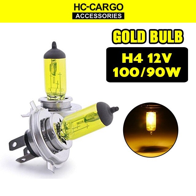 SAXO H4 Bulb Headlamp Light Bulbs Super Bright Yellow Gold Bulb Wira ...