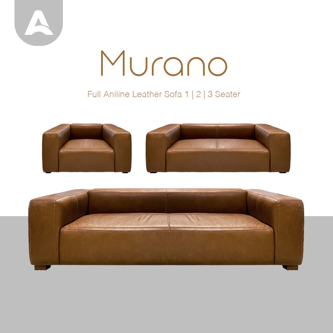 Arturo - Murano Full Aniline Leather Sofa 1 | 2 | 3 Seater | Lazada