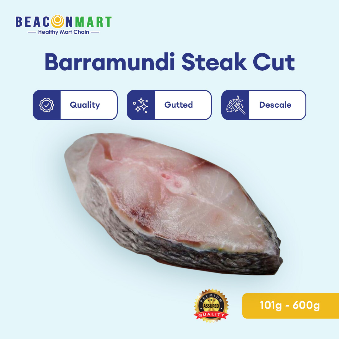 [Beacon Mart] Fresh Frozen Barramundi Steak Cut | Sabah Wild Caught ...