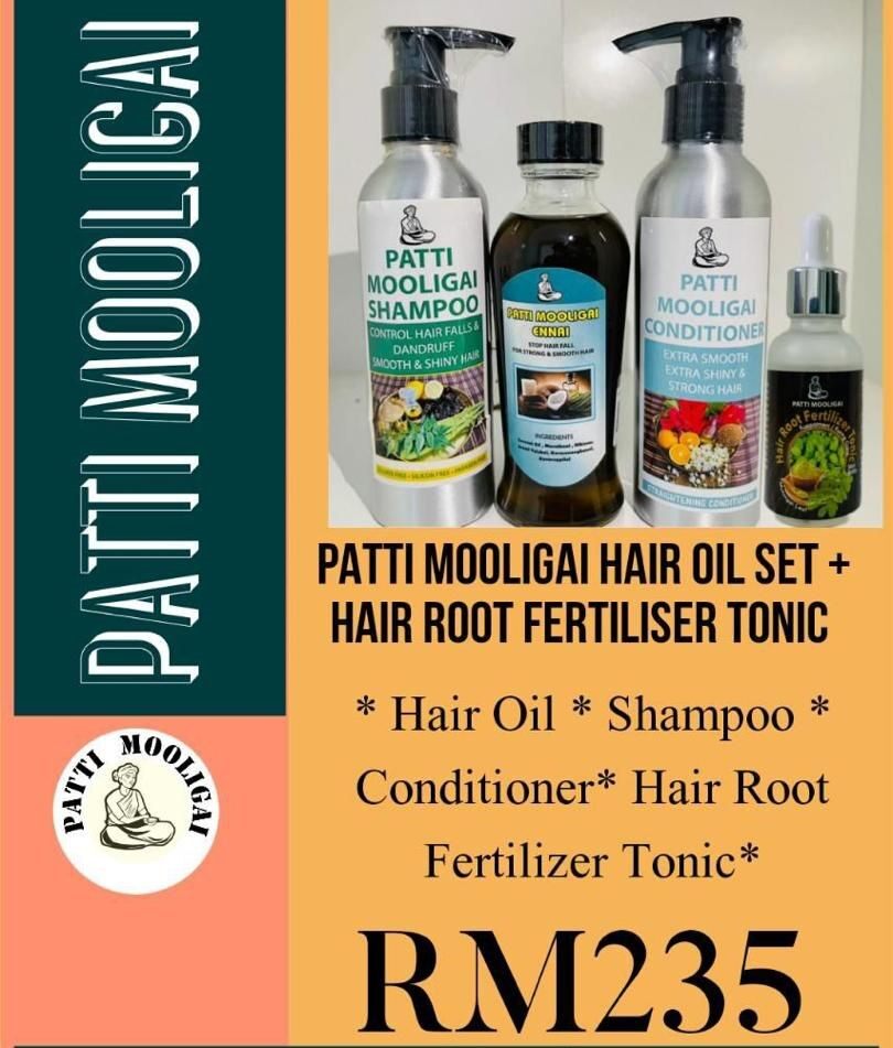Patti Mooligai hair set with Hair Root Fertilizer tonic | Lazada