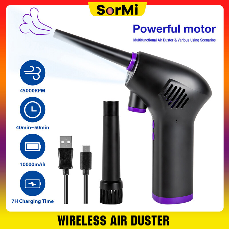 Wireless Air Duster USB Dust Blower Handheld Dust Collector Rechargable ...