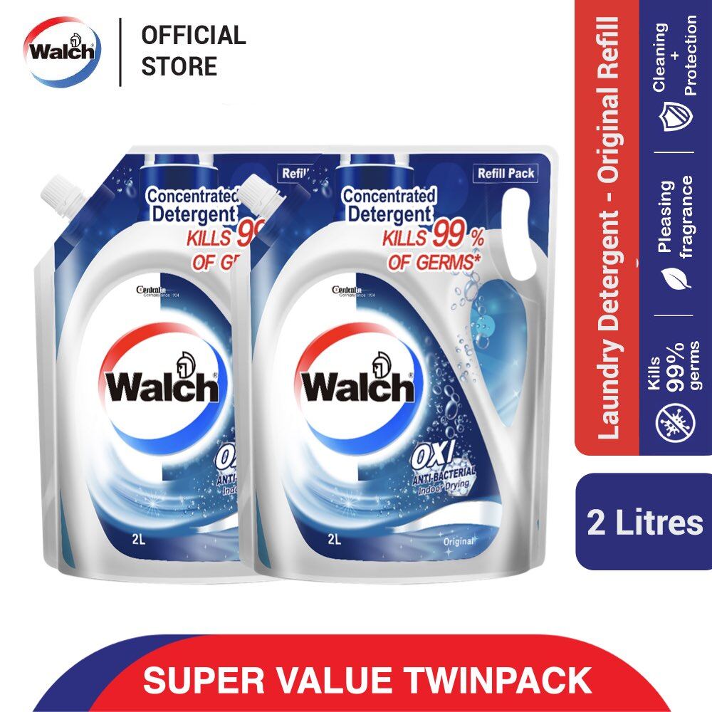 [TWIN PACK] Walch 2000ml Antibacterial Laundry Detergent Refill | Lazada