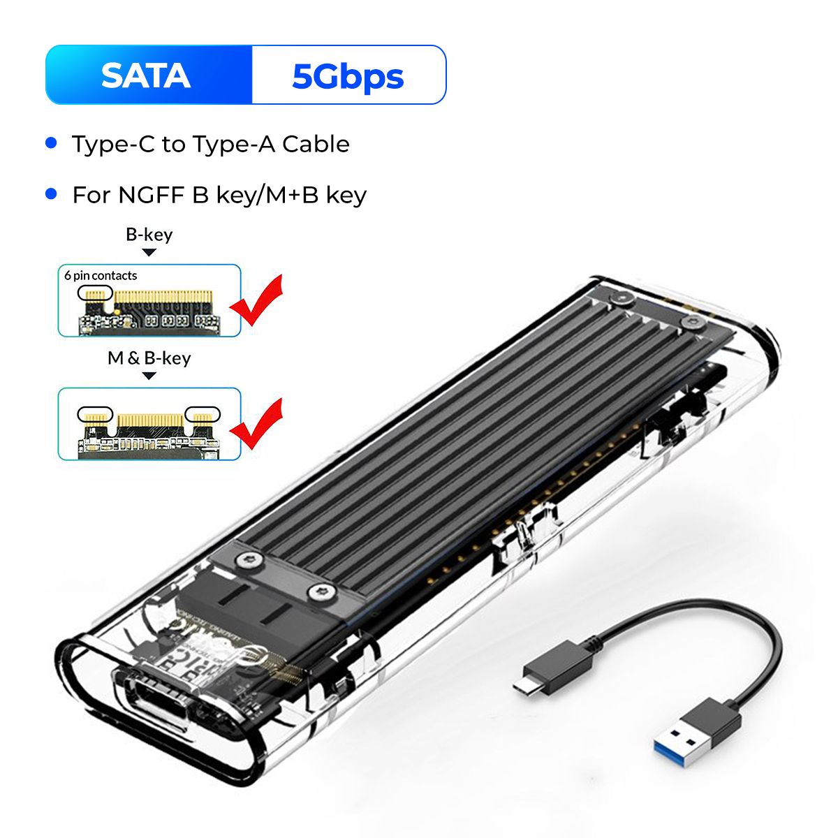 ORICO M2 SSD Case NVME SSD Enclosure M.2 to USB Type C Transparent Hard ... ORICO M2 SSD Case NVME SSD Enclosure M.2 to USB Type C Transparent Hard ...