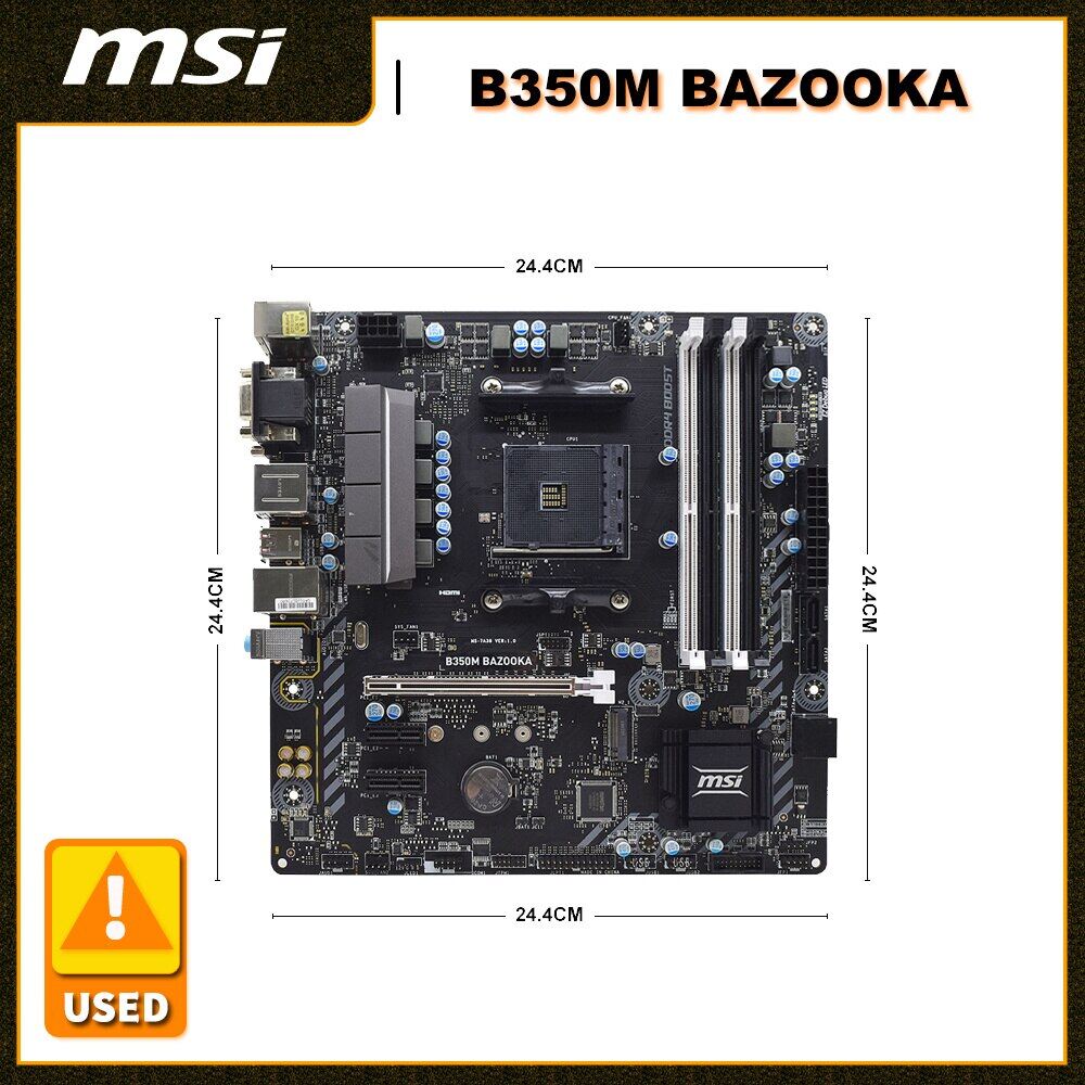MSI B350M BAZOOKA AM4 Motherboard DDR4 Motherboard AM4 64GB AMD B350 ...