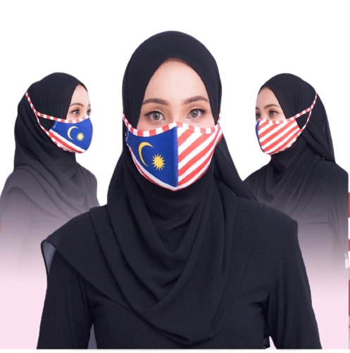 Pelitup Muka Merdeka Bendera Malaysia Hari Kebangsaan Boleh Dibasuh dan ...