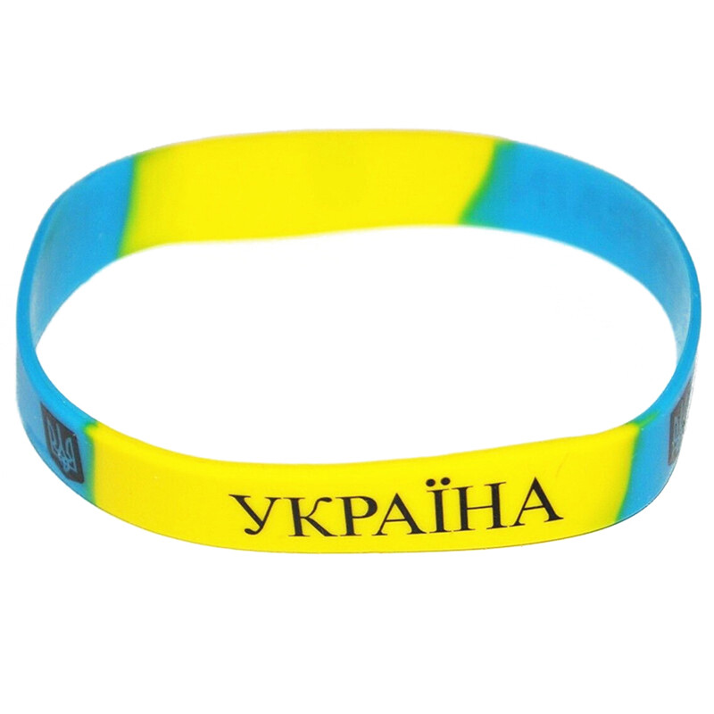 HONG 1PC Soccer Ukraine Country National Flag Wristband Sport Elastic ...