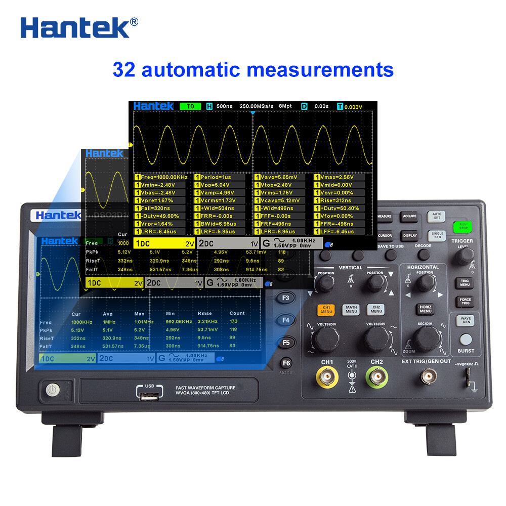 Hantek Digital Oscilloscope DSO2C10 DSO2C15 DSO2D10 DSO2D15 Dual ...