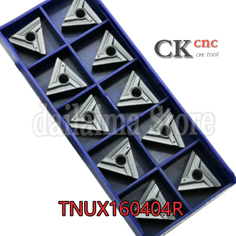 50Pcs TNUX160404R NN LT10 TNUX1604สามเหลี่ยมเครื่องกลึงใส่ตัดการหมุนคาร์ไบด์ที่ระบุได้แทรก ...