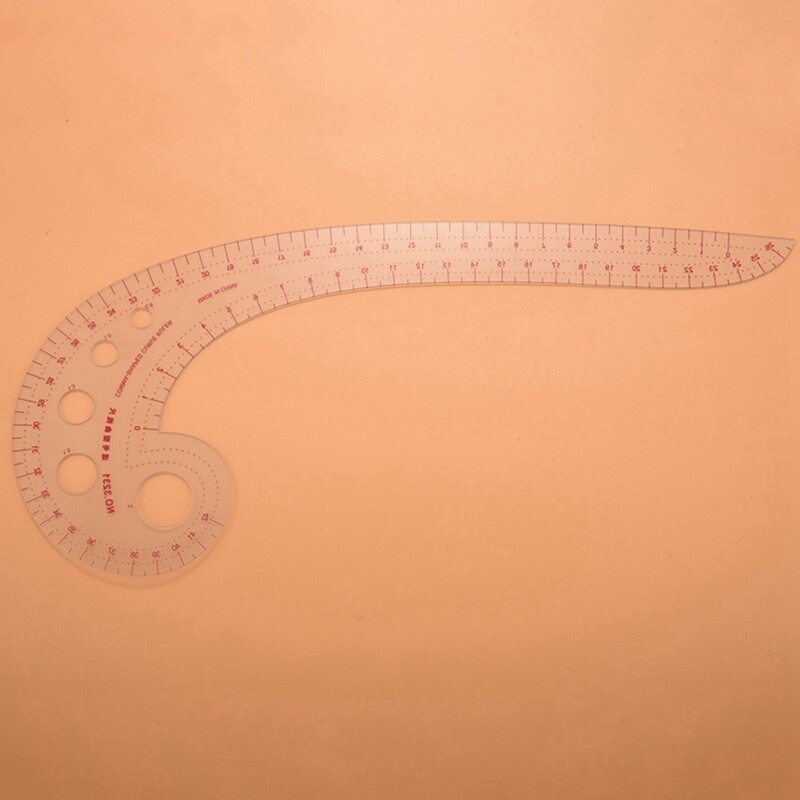 11.8" Long Comma Shaped Plastic Transparent French Curve Ruler Spline ...