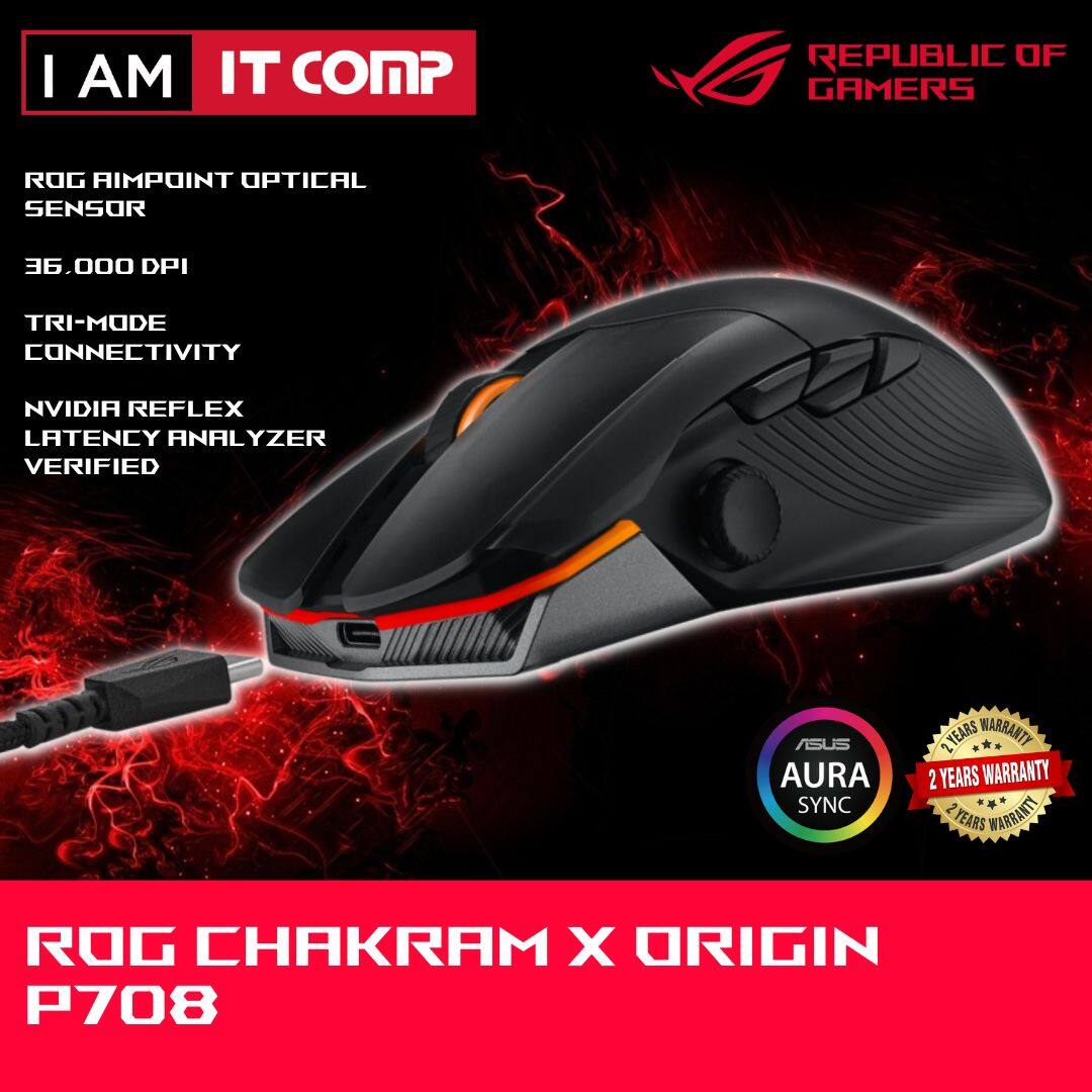 Asus ROG Chakram X Origin (P708) wireless RGB gaming mouse with next ...