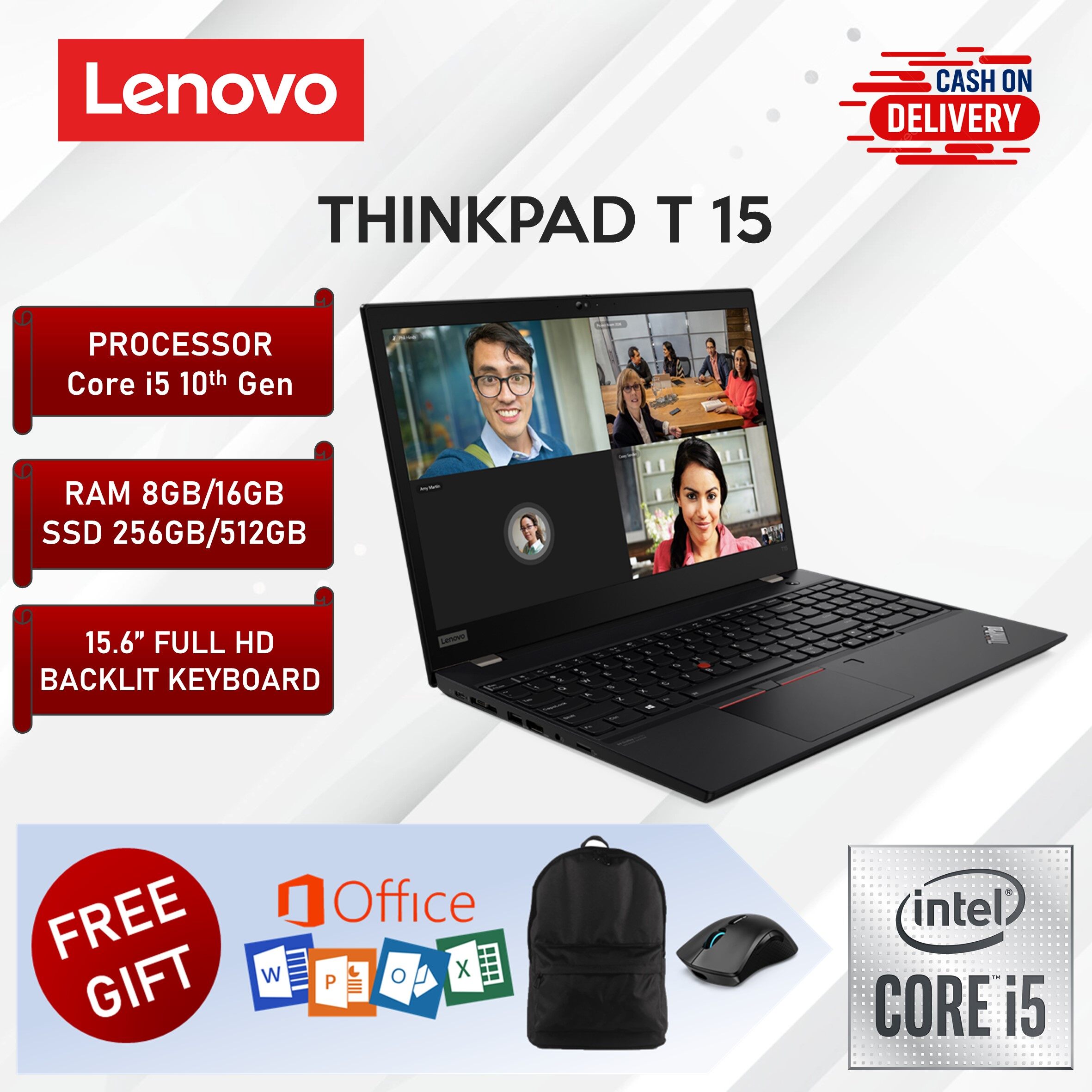 Lenovo Thinkpad T15 i5 10th Gen 8GB 16GB RAM 256GB 512GB SSD 15.6 Inch ...