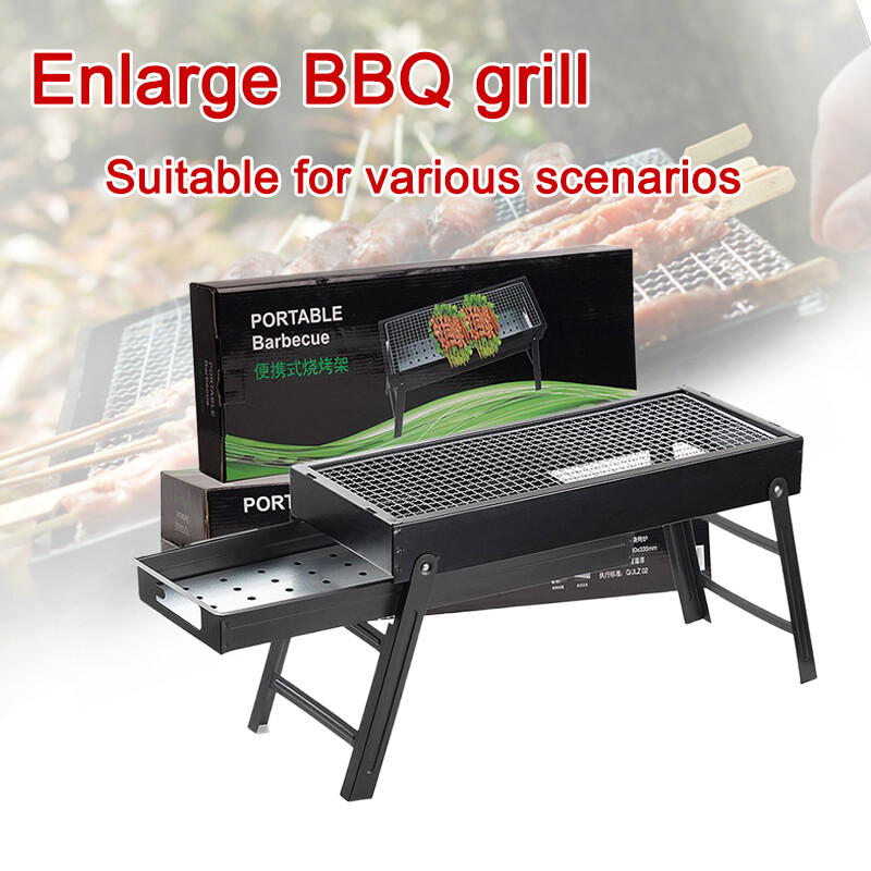 Portable BBQ Grill Outdoor Folding Barbecue Outdoor Charcoal Grill BBQ ...
