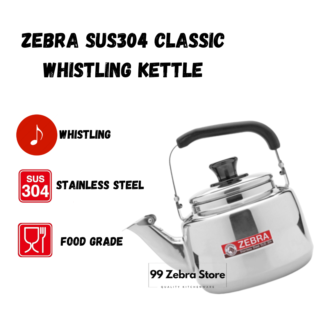 Zebra SUS304 Classic Whistling Kettle 2.5L, 3.5L, 4.5L & 7.5L | Lazada