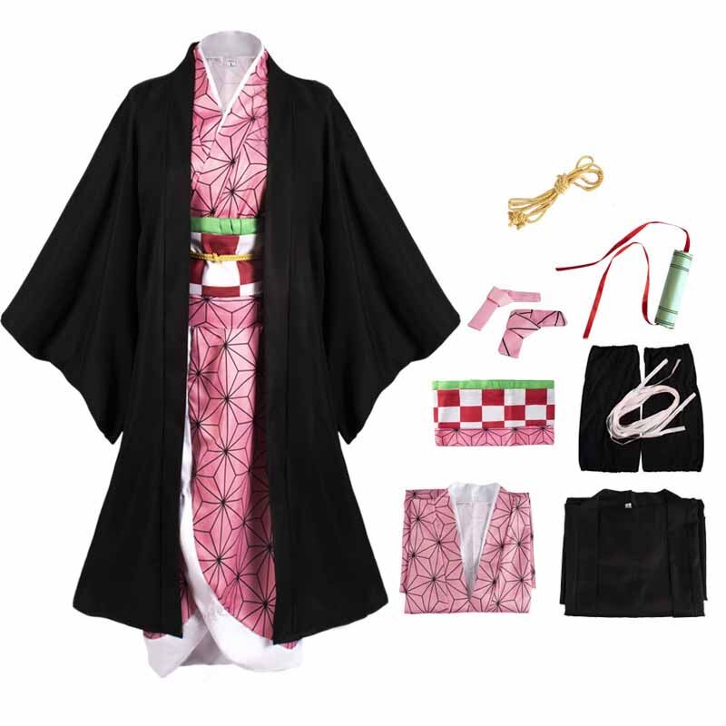 Anime Demon Slayer Kamado Nezuko Cosplay Costume Kimetsu No Yaiba ...