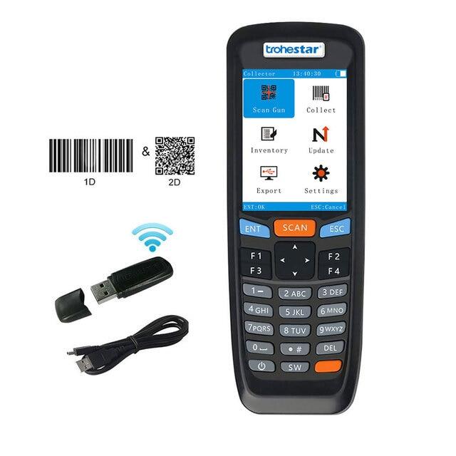 Trohestar Wireless Barcode Scanner Handheld Inventory USB Scanners Data ...