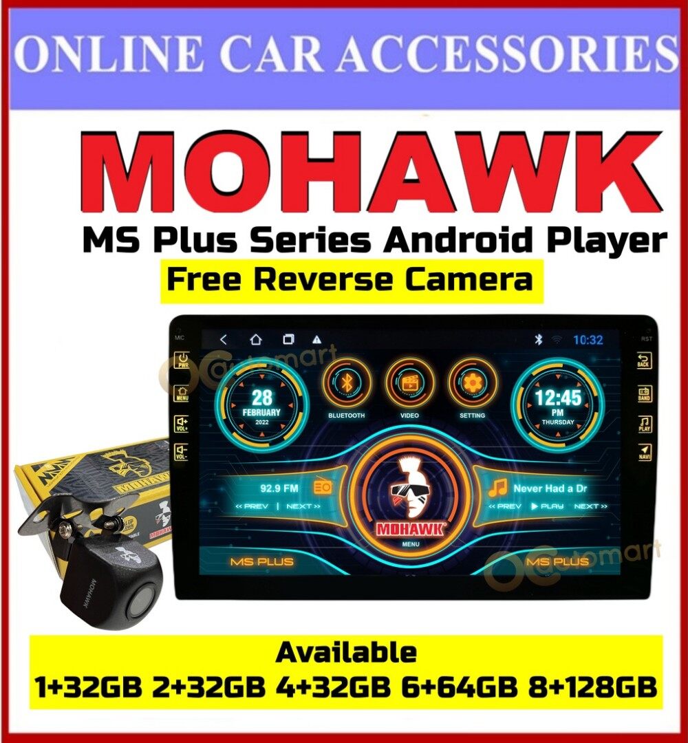 Free Reverse Camera Mohawk MS Plus Series Car Android Player QLED 1+32 ...