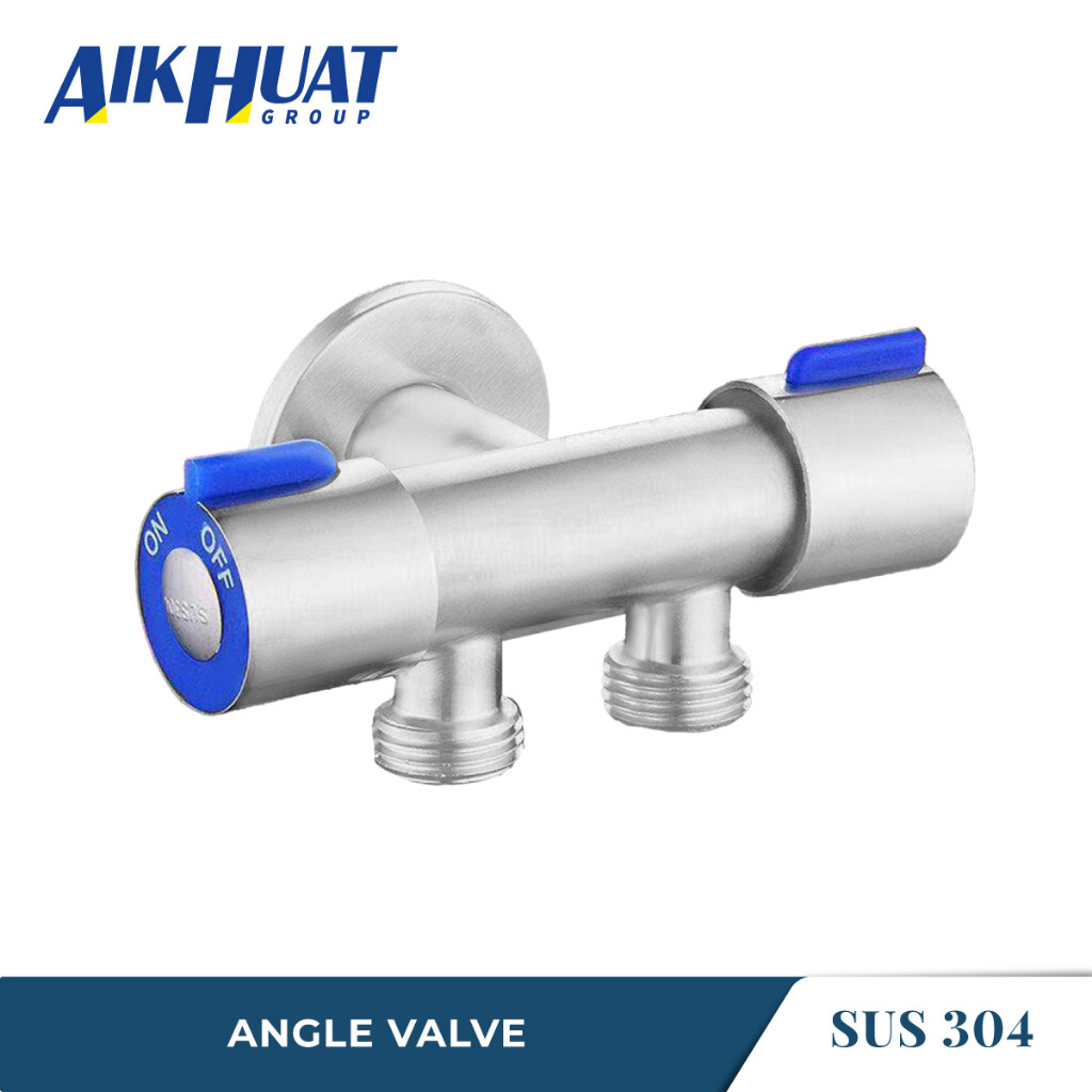 SUS304 Stainless Steel Two Way Stop Angle Valve Water Tap | Lazada